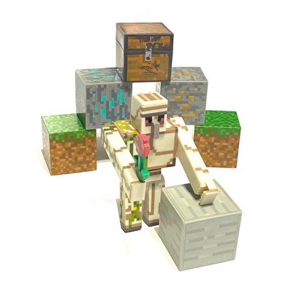 Toys | Minecraft Iron Golem Figure Set | Poshmark